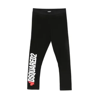 Dsquared2 Femme, Pantalons, Noir, Taille: 42 FR Leggings &agrave; ceinture logo