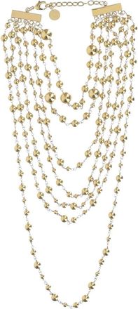 Silvia Gnecchi Femme, Accessoires, Jaune, Taille: ONE Size Aura Pearl Necklace