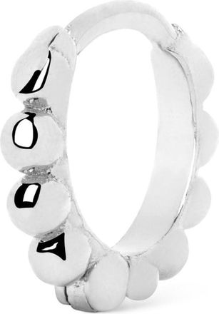 Singularu Einzelner Creolen-Ohrring Pebbles S. Sterlingsilber mit Rhodium-Beschichtung. Schmuck für Damen