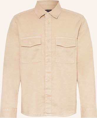 Olymp Overshirt Casual Regular Fit Mit Leinen beige