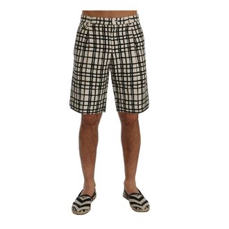 Dolce & Gabbana Homme, Shorts, Blanc, Taille: XS Shorts Casual &agrave; Rayures en Lin