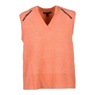 A|X Armani Exchange Maille col V - Femme - Pulls - Orange - Taille: 38 FR