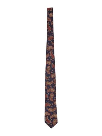 Etro Paisley Jacquard Silk Necktie - Blue