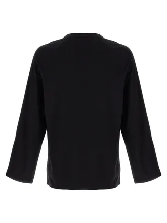 Yohji Yamamoto 3-Stripe Contrast Long Sleeve T-shirt - Black