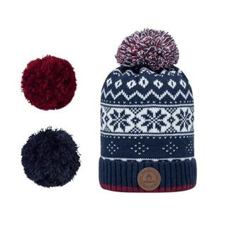 Cabaia CABAIA - Bonnet Femme et Homme en Coton Bio avec 3 Pompons Interchangeables - Design Fran&ccedil;ais - Syst&eacute;me aimant&eacute;e pour Un Ajustement Adapt&eacute; - Collectio