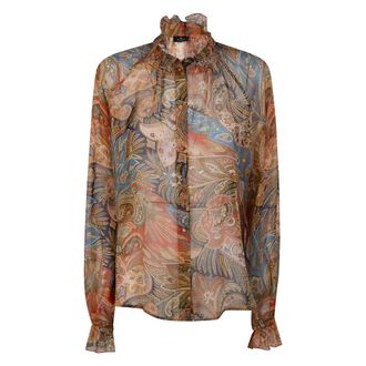 Etro Femme, Blouses et Chemises, Multicolore, Taille: 36 FR Chemise avec Volants au Col