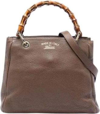 Gucci Pre-owned Bamboo Shopper - Femme - Pre-owned - Brun - Taille: ONE Size