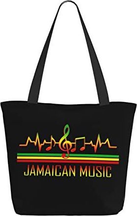 AOOEDM Jamaica Music Reggae Music Ladies Shopping Bag 13x11x7in.Le cadeau parfait pour la Saint-Valentin.Cest de la Saint-Valentin pour maman, fille, &eacute;pouse,