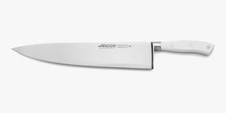 Arcos Couteau de Chef en Acier Inoxydable Nitrum avec Lame de 300 mm - Couteau de Cuisine Professionnel, Poign&eacute;e Ergonomique en Polyoxym&eacute;thyl&egrave;ne POM - Blanc