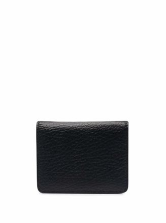 Maison Margiela Womens Bifold Wallet Grained Black Leather Calf