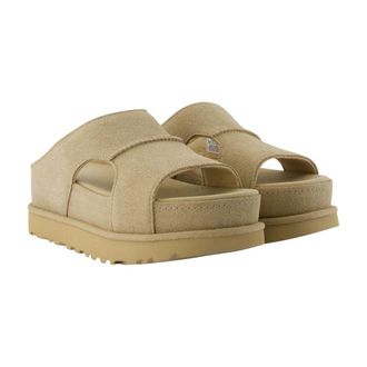 UGG Womens Goldenstar Hi Cutout Sandal Beige Calfskin