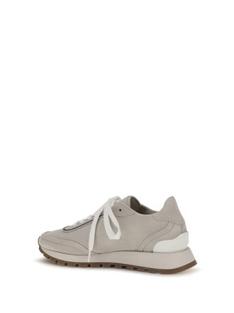 Brunello Cucinelli Womens Leather Sneakers Quartz Trainers