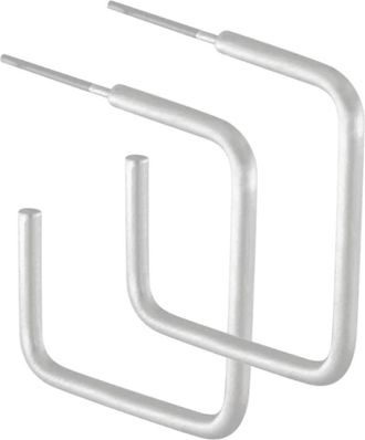 Dansk Copenhagen Square Hoop - - Accessories - Damen - Grau - ONE SIZE