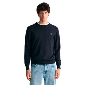 GANT Homme, Sweatshirts et sweats &agrave; capuche, Bleu, Taille: XL Classic Cotton C Neck