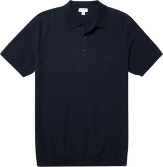 Sunspel Homme, Tops, Bleu, Taille: XL Polo &agrave; texture fine