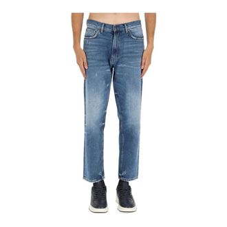 HUGO BOSS Relaxed Fit Cropped Jeans - - Jeans - Herren - Blau - W30 L32