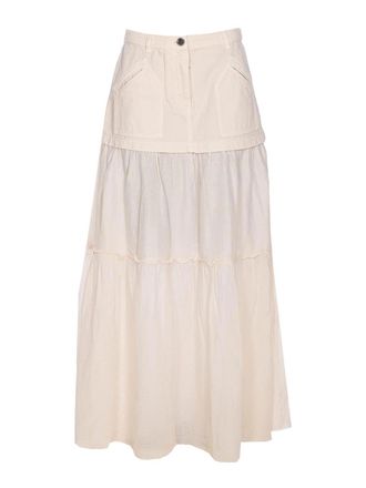Pinko Jupe Midi - Blanc