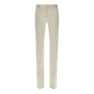 Tom Ford Gerade geschnittene Hose aus gewaschenem Baumwoll-Seiden-Duchesse-Mischgewebe - - Trousers - Damen - Beige - XS