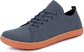 Generic Chaussures de marche pieds nus pour homme - Large largeur - Minimaliste - Coupe classique - Chaussures basses, gris foncé, 40 2/3 EU