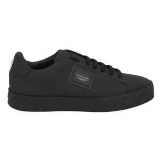 Philipp Plein unisex, Chaussures, Noir, Taille: 40 EU Baskets basses en cuir nappa Placca