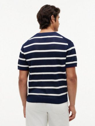Tommy Hilfiger Kurzarmpullover DC KNITTED TEXTURE BRETON STRIPE