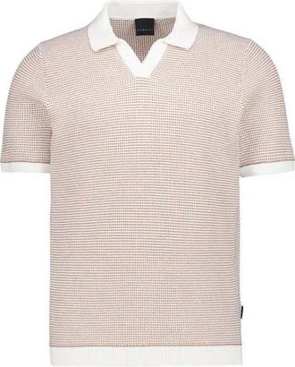 Bugatti Herren Polo-Shirts beige gemustert