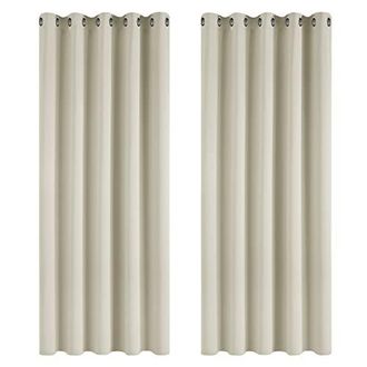 Deconovo Rideau Occultant Thermiques Anti Froid, Double Rideau Isolant Anti-Bruit, &eacute;conomie d&eacute;nergie, Id&eacute;al pour Chambre et Salon, 168X183 CM (Largeur X Hauteu