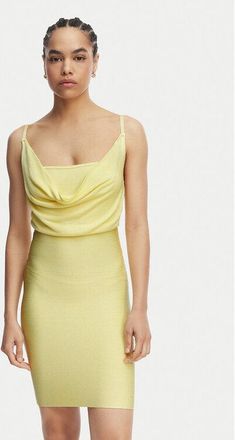 Guess Coctailkleid W6GK83 Z0686 Gelb Slim Fit