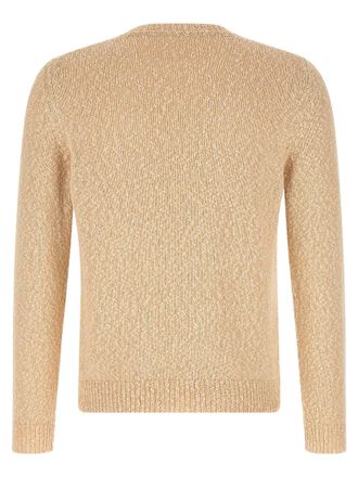 Zanone Two-Tone Knit Cotton Sweater - Beige