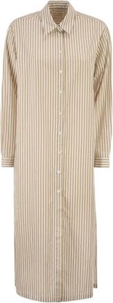 MC2 Saint Barth Femme, Robes, Beige, Taille: 40/42 FR Robe chemise longue Adeline