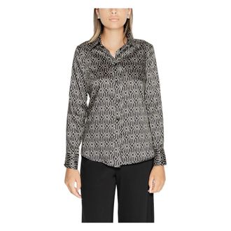 Rinascimento Schwarz bedrucktes Hemd mit Knopfleiste - - Blouses & Shirts - Damen - Mehrfarbig - L