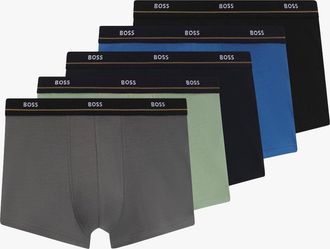 HUGO BOSS Lot de 5 boxers unis en coton m&eacute;lang&eacute;