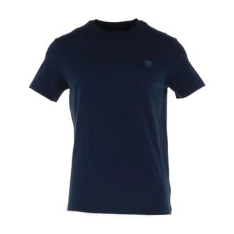 Timberland Homme, Tops, Bleu, Taille: XL Short Sleeve Round Neck Cotton T-Shirt