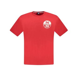 North Sails Rotes Baumwoll-T-Shirt - - Tops - Herren - Rot - M