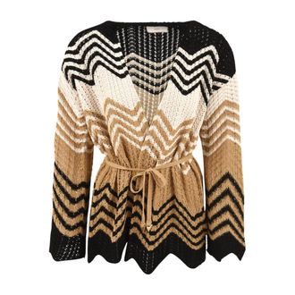 Akep Chevron Cardigan - - Knitwear - Damen - Mehrfarbig - S