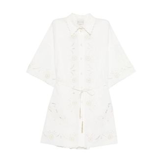Forte_Forte My Dress Crystal - - Dresses - Damen - Wei&szlig; - M