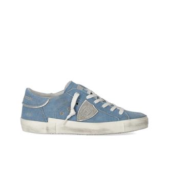 Philippe Model Denim Bluette Low Sneaker mit Logo - - Shoes - Damen - Blau - 36 EU