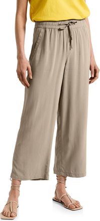 Street One Damen 3716099 Wide Leg Hose, Buff Grey, 34