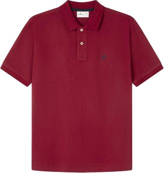 Springfield Herren Basic Ss Regular Polo with Tree Embroidery. 100% bci Cotton Poloshirt, rot, X-Large