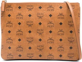 MCM Logo-pattern Clutch Bag