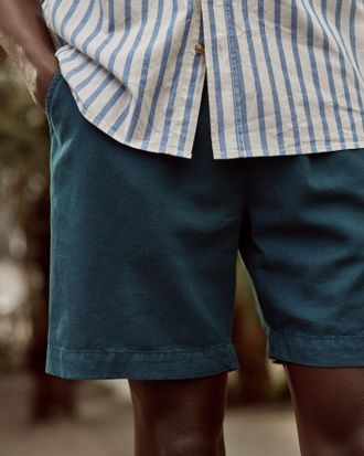 Faguo Short bleu marine lyocell