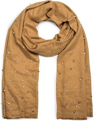 styleBREAKER &eacute;charpe noble et douce avec application de perles, &eacute;charpe dhiver, &eacute;tole, foulard, dames 01017074, couleur:Chameau
