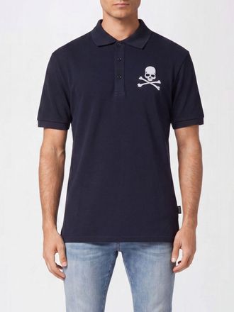 Philipp Plein Polo en coton &agrave; manches courtes avec imprim&eacute; Skull et col fran&ccedil;ais