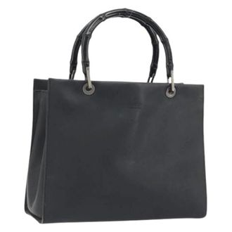 Gucci Sac cabas vintage en cuir pr&eacute;-poss&eacute;d&eacute; - Femme - Pre-owned - Noir - Taille: ONE Size