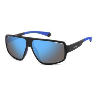 Polaroid Matt Schwarz/Blau Verspiegelte Sonnenbrille - - Accessories - Herren - Schwarzk - 61 MM