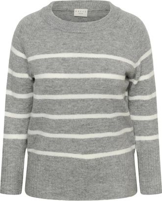 Kaffe Curve Femme, Pulls, Gris, Taille: 40 FR Tricot ras du cou