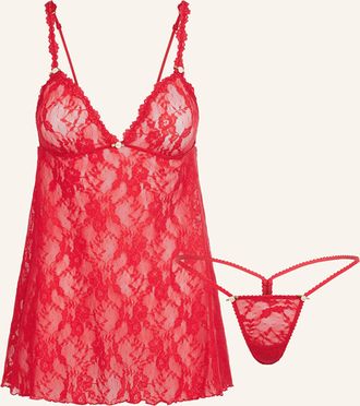 SKIMS Skims Set Stretch Lace: Schlaftop Und String rot