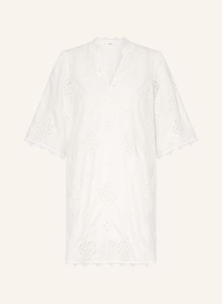 BA&SH Ba&Sh Kleid Malo Mit Lochspitze Und 3/4-Arm weiss
