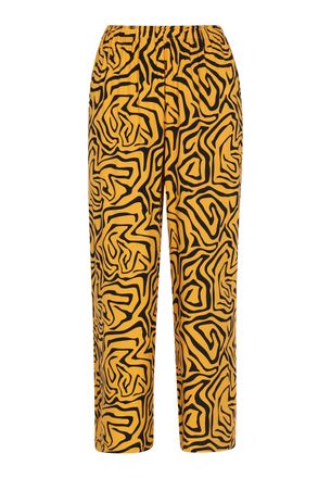 Mymo Hose Frauen senf schwarz