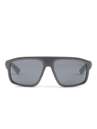 Prada Eckige Linea Rossa Sonnenbrille - Grau